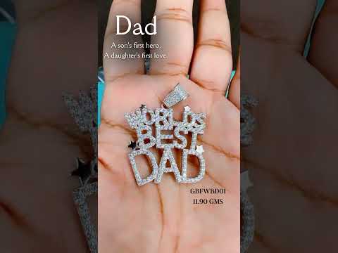 World's Best Dad | GBFWBD01 | HipHop Pendant | Gift for Dad | Silver Pendant