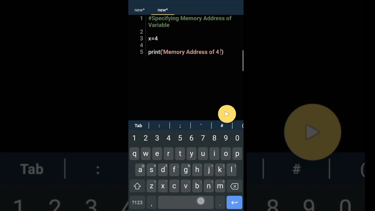 Find Memory Address Of Variable Using id (  ) #python #pythonprogramming #pythontutorial