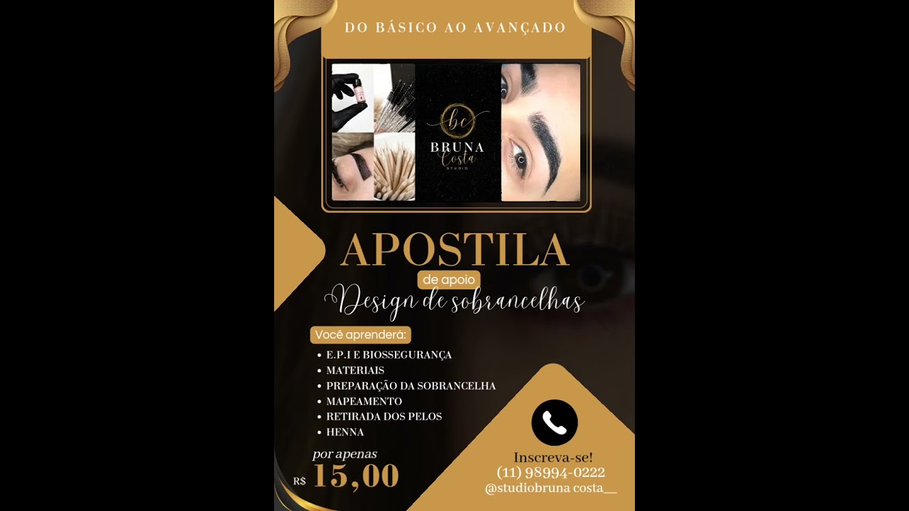 E-book design de sobrancelha