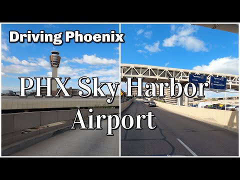 Driving In Phoenix 4K | Driving Tour In-Depth Sky Harbor Airport Fall 22
