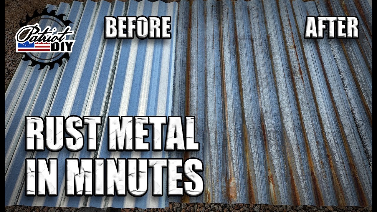 How To Rust Metal In Minutes / Rustic Farmhouse Look