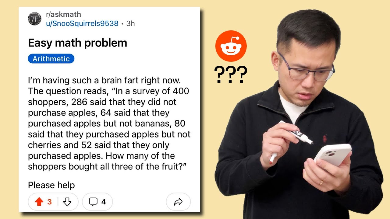 Easy math problem. I am having such a brain fart right now. Reddit Venn diagram r/askmath