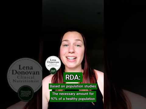 What is the difference between RDA and DV? Things I didn't know before I took Nutrition 101 PART9