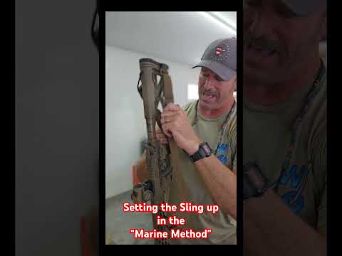 Setting up the Sling so that it's in the "Marine Method"...