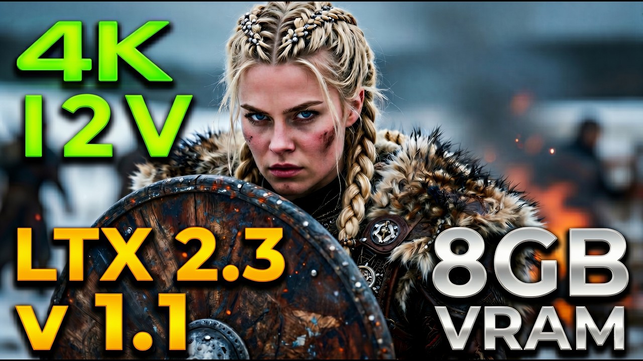 LTX 2.3 v1.1: 4K Image to Video + LoRAs! (Free 8GB VRAM Workflow)