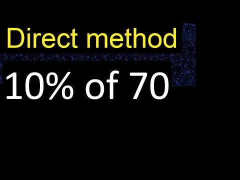 10% of 70 , percentage of a number . 10 percent of 70 . procedure