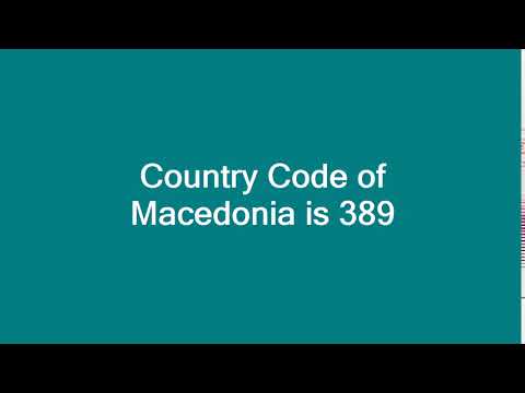 Country Code of Macedonia is 389