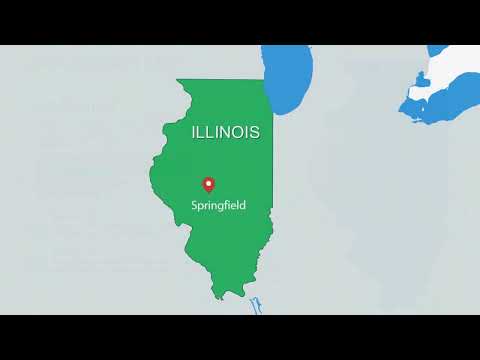 USA Map: PowerPoint maps of Illinois State