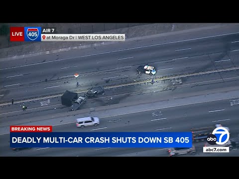 Deadly crash involving officer shuts down southbound 405 Freeway
