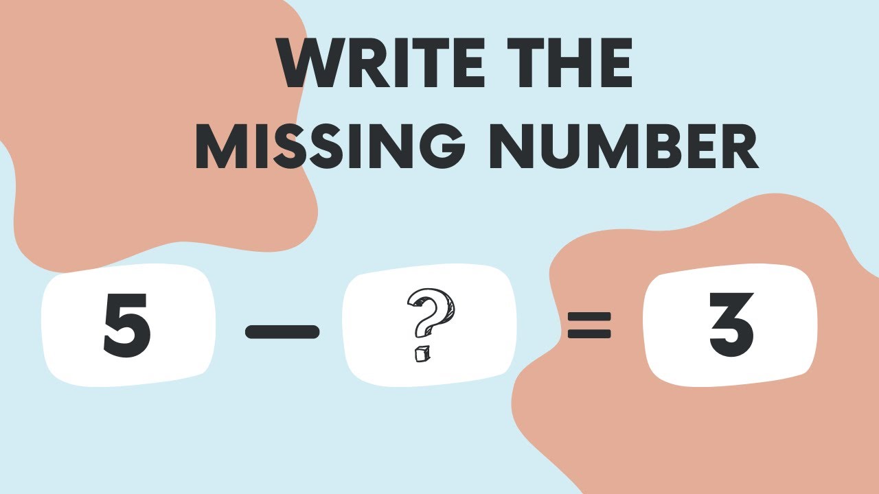 Write the Missing Numbers | Subtraction for Junior Classes | Maths | Class 1