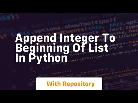append integer to beginning of list in python
