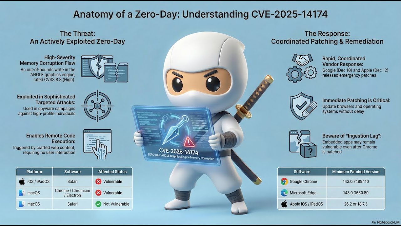 URGENT: This ANGLE Exploit Bypasses Browser Sandboxes (CVE-2025-14174) #vulnerability #cybersecurity