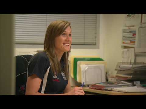 Athlete Career and Education adviser Megan Fritsch speaks about the program