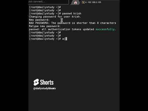 How to force user to change there password on next login in Linux #dailystudyLinux #linuxshorts