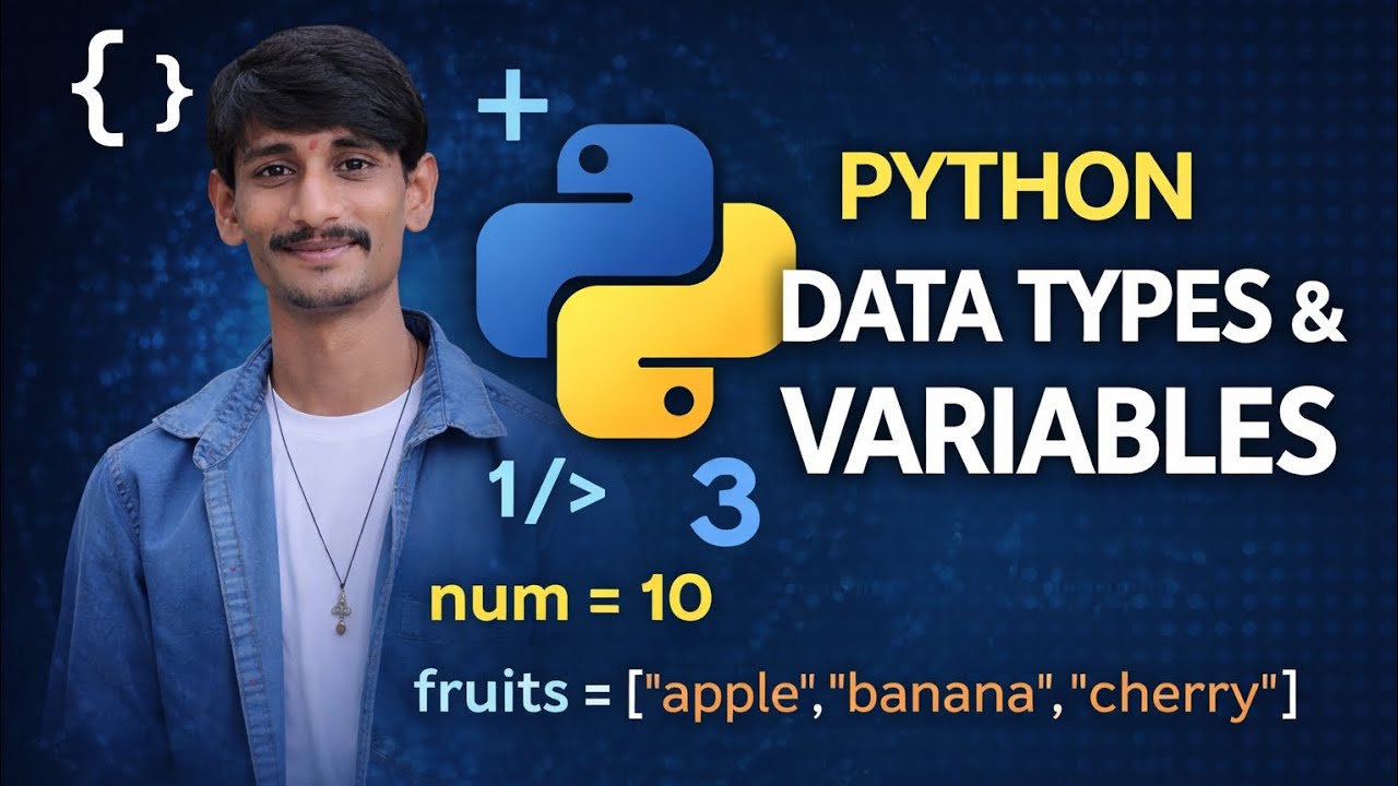 Data Types and Variables in Python @pdcodinghub 