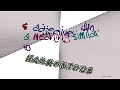 harmonious - 6 adjectives which are synonyms to harmonious (sentence examples)