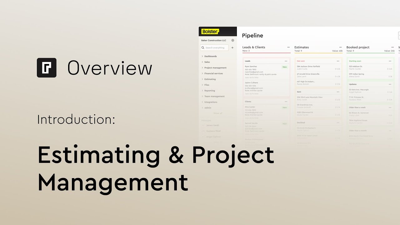 Getting started using Bolster - Best Construction Estimating Software