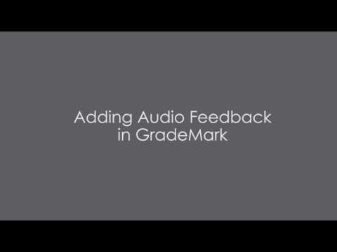 GradeMark: Adding Audio Feedback | Harper Adams Elearning Blog