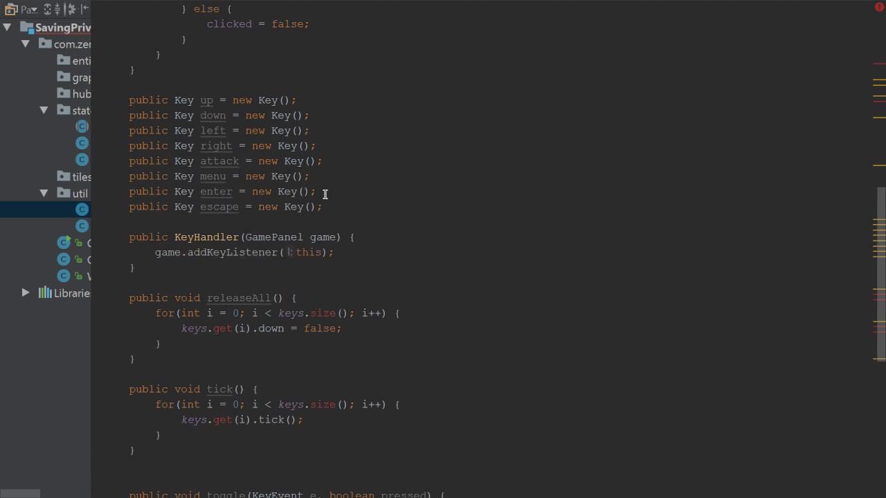Java 2D Game Programming Episode 4 - KeyHandler