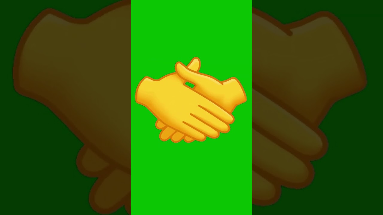 🫱🏻‍🫲🏼 Handshake emoji Animation Green Screen || @vfxnoob