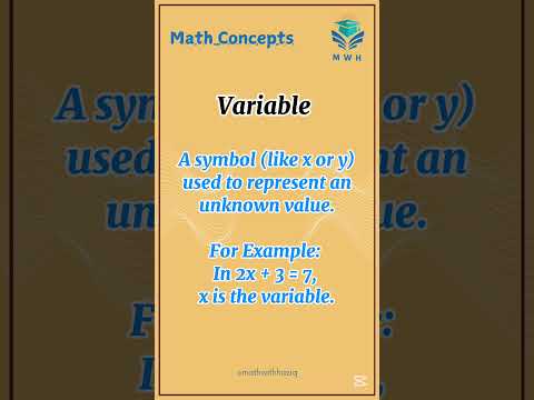 Difference between Variable and constant #variables #constant #algebra #shortvideo