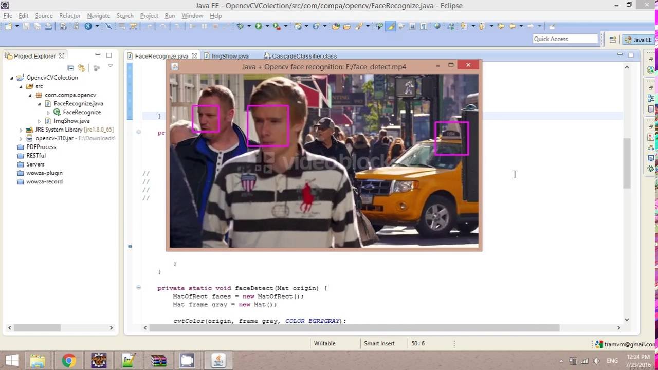 Multiple faces detection with OpenCV and Java