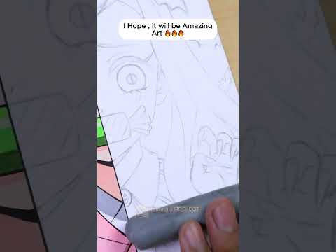 Drawing Nezuko Kamado ???? ANIME vs HALLOWEEN ???? || Part 2 #shorts #nezuko #demonslayer #drawinganime