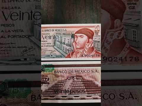 Mexico 20 veinte pesos banknote
