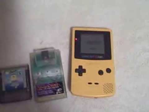 Nintendo GameBoy Game Boy Color System and 2 games SpongeBob used Tested Works