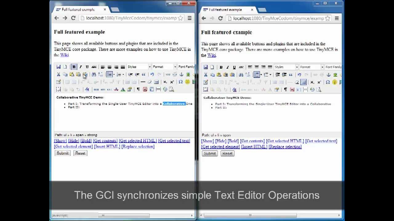 Collaborative TinyMCE Demo