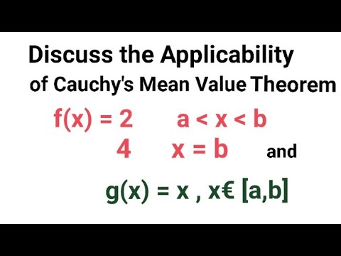 Cauchy's Mean Value Theorem Examples | Cauchy Mean Value Theorem