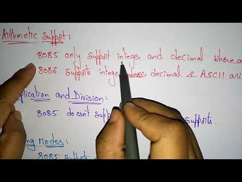 Difference Between 8085 and 8086 Microprocessor Video Lecture - Crash ...