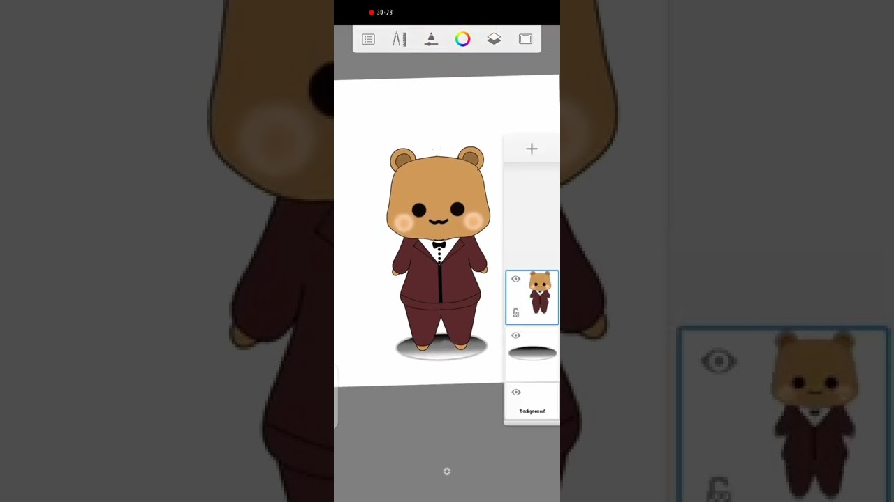 Digital illustration of panda bear | Cute bear panda| digital art | Mk16 Arts #shorts#shortbeta