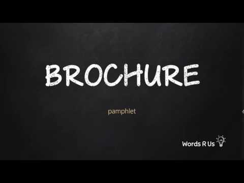 How to Pronounce BROCHURE in American English