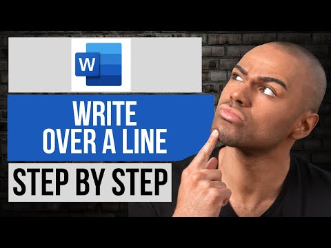 How to Write Over a Line in Microsoft Word — Step by Step Word Tutorial