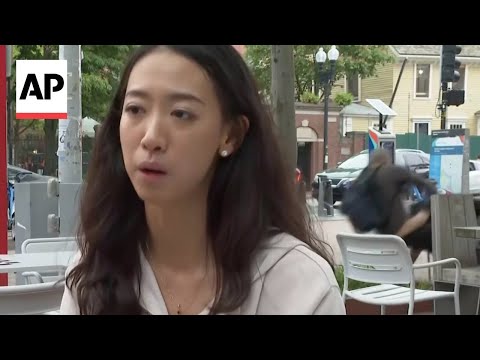 Fight breaks out behind Harvard graduate as she reflects on recent divisions