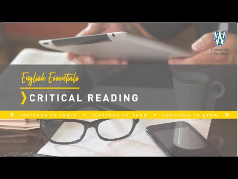 English Essentials Preview: Critical Reading