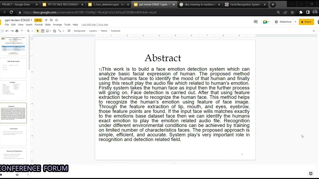 PRESENTATION FACE EMOTION DETECTION BY SARVESH BALAJI M PAWAR, PRATIK VIJAY NALGIRE, ROHIDAS PRAKASH