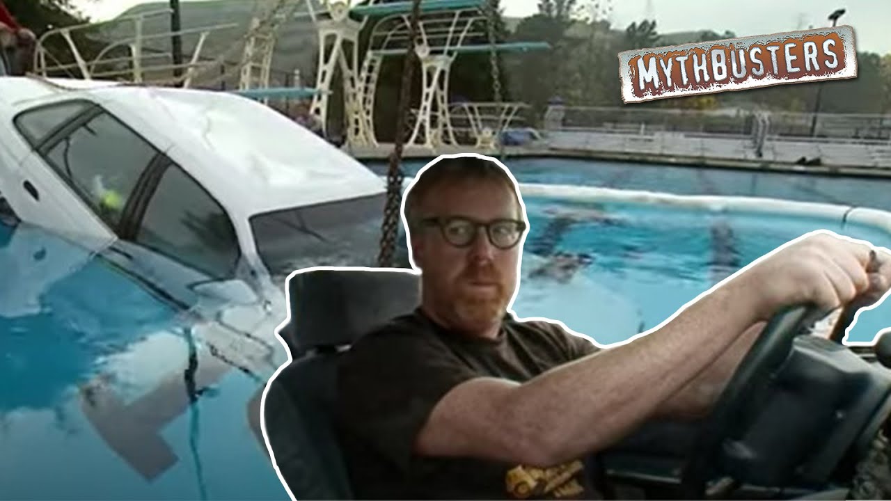 Can You Escape a Sinking Car Before Running Out of Air? | MythBusters