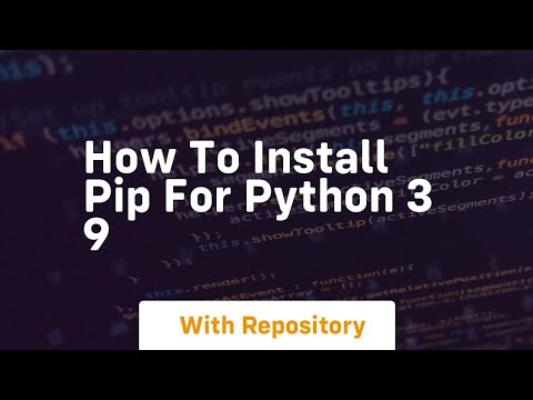 how to install pip for python 3 9