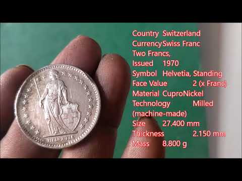 SWITZERLAND ,, 2 SWISS FRANC Symbol Helvetia, Standing YEAR 1970 .. SUBSCRIBE AND COMMENTPLEASE