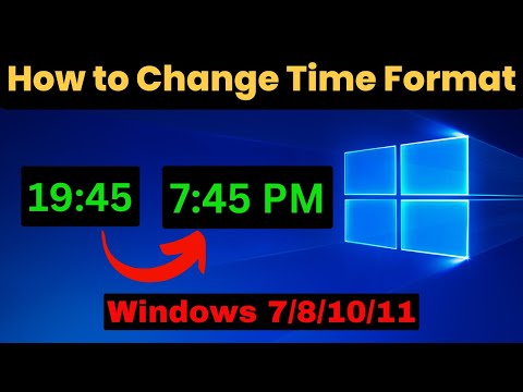How to Change 24 Hour Format To 12 Hour in Windows 10 / 11 / 7 /8 | Change Time Format in Laptop