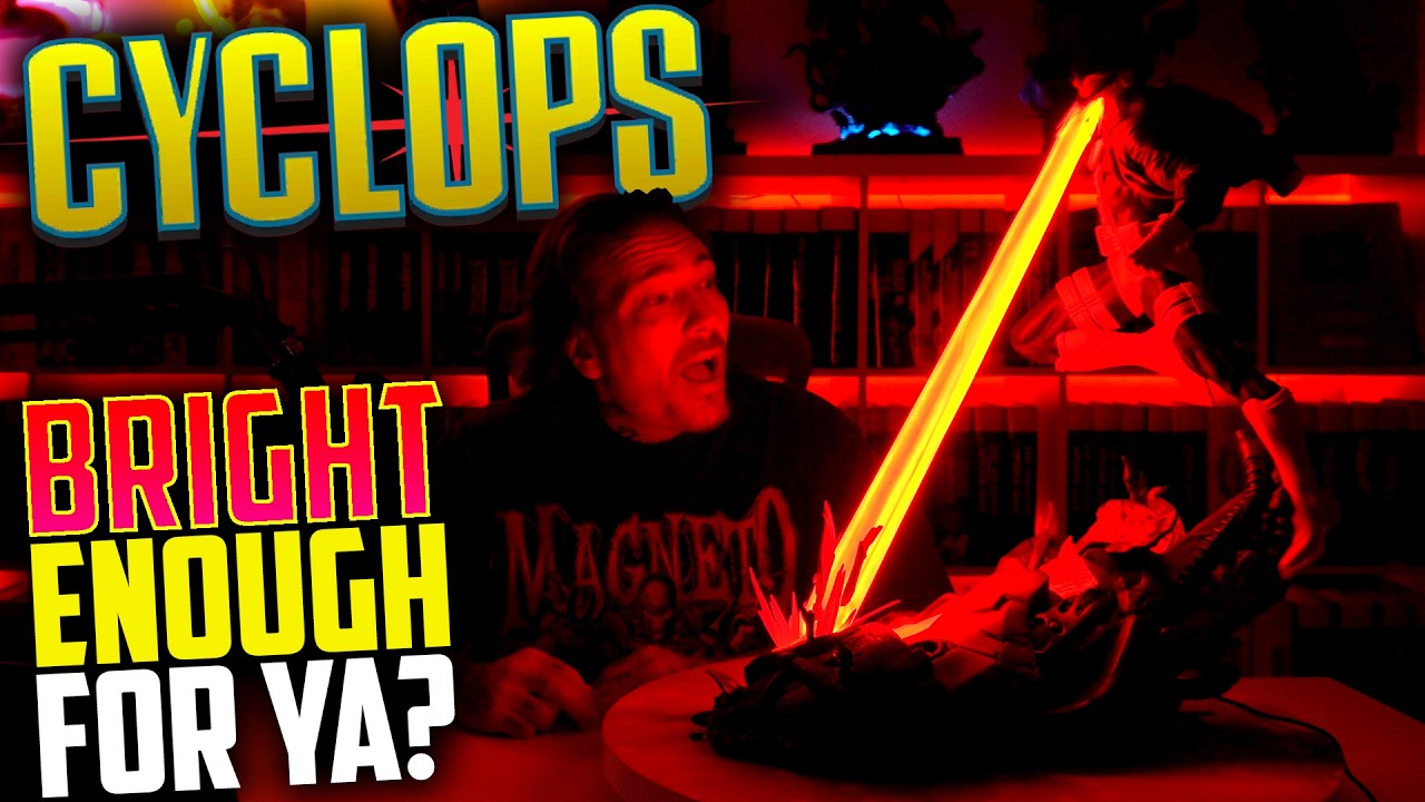 The CYCLOPS (X-Men) Premium Format with the CRAZY Light Up! Sideshow Statue Unboxing & Review