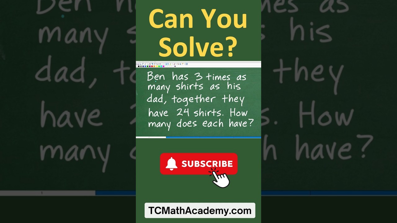 Simple Algebra Word Problem