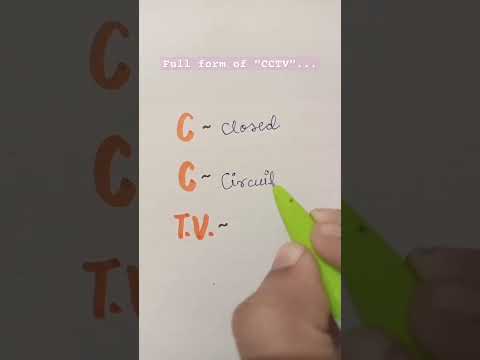 full form of "CCTV"...did you know???