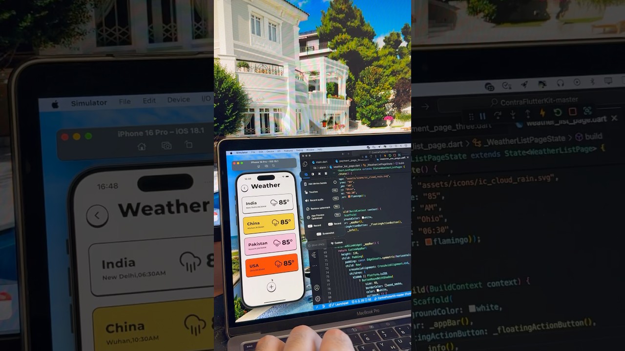 Flutter Weather App 🌤️ in 10 Seconds!