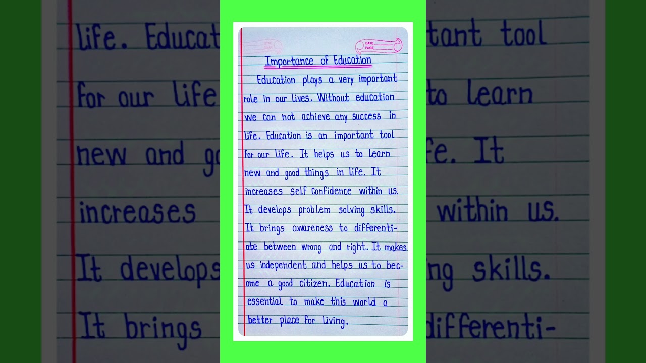 Essay on Importance of Education/Importance of Education essay/Essay Importance of Education English