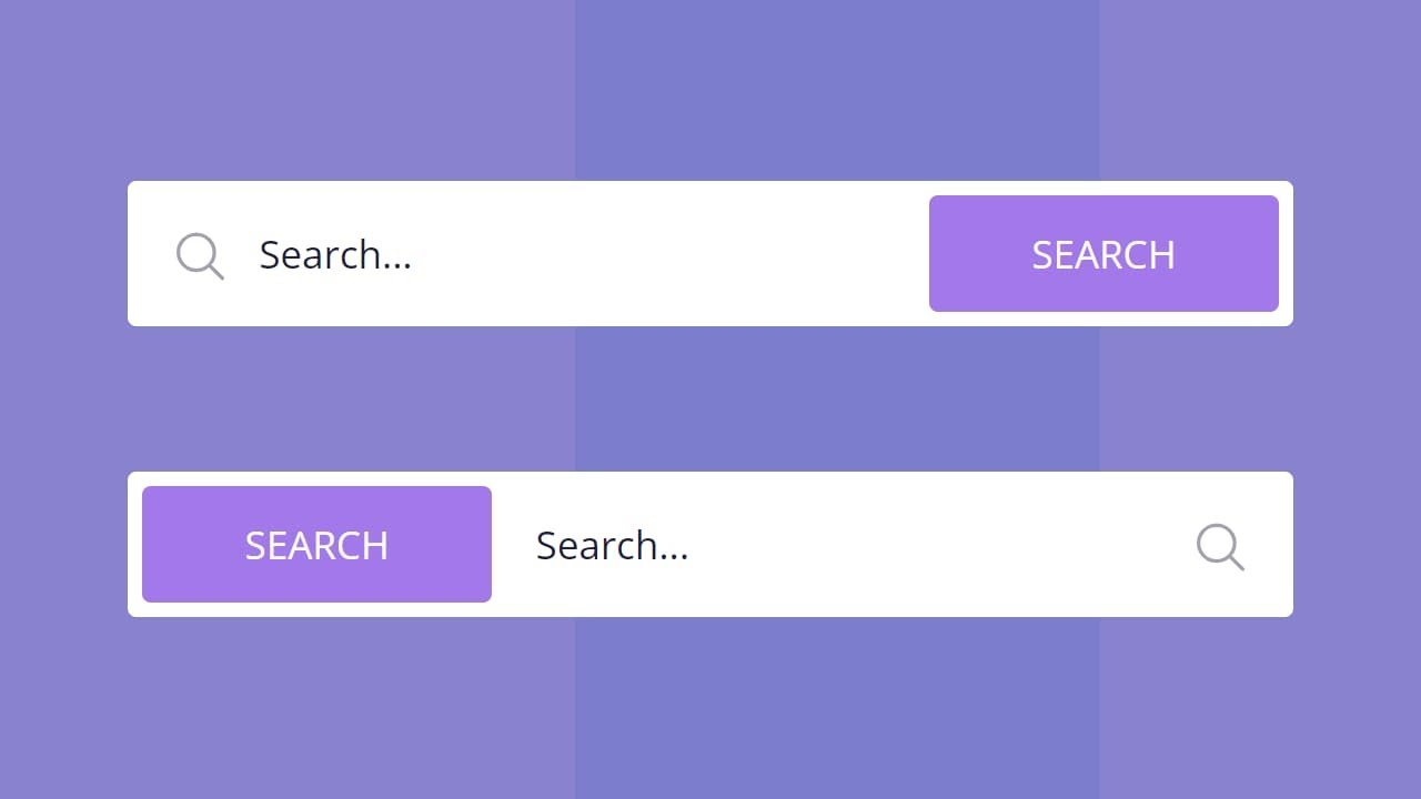 Simple Search box Using HTML and CSS || Search Bar UI Design