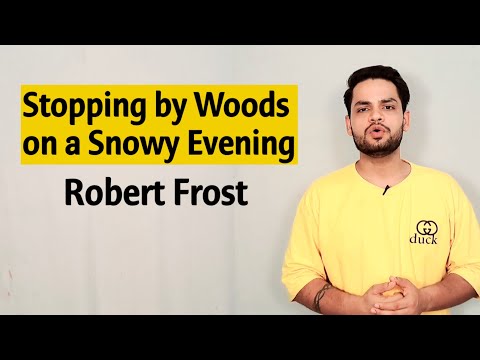Stopping by Woods on a Snowy Evening by Robert Frost in hindi