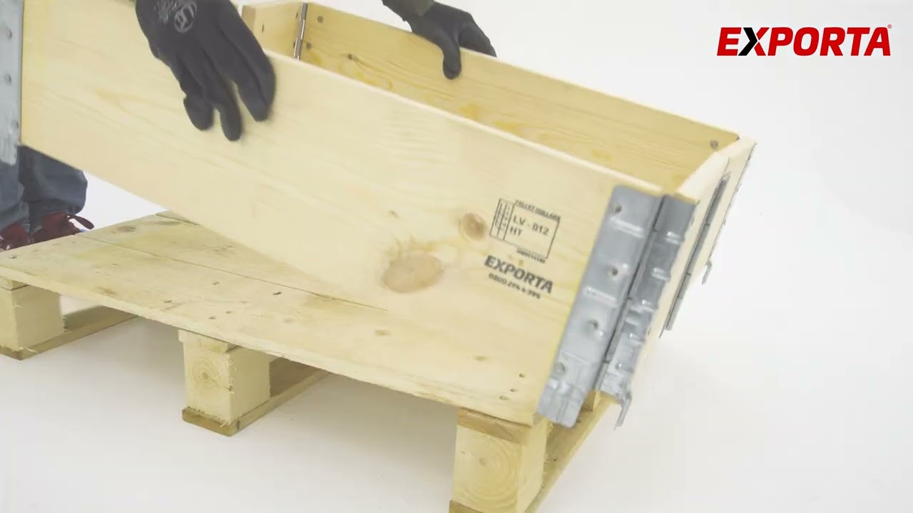 6 Hinge Wooden Pallet Collars - Exporta